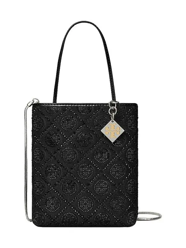 Tory Burch T Monogram Crossbody Tote - Black