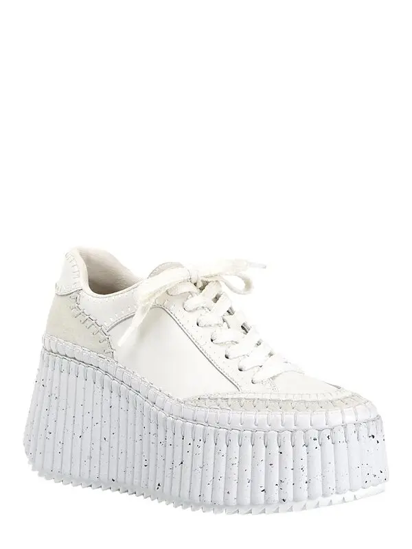 Chloé Nama Stitch Sneakers - White