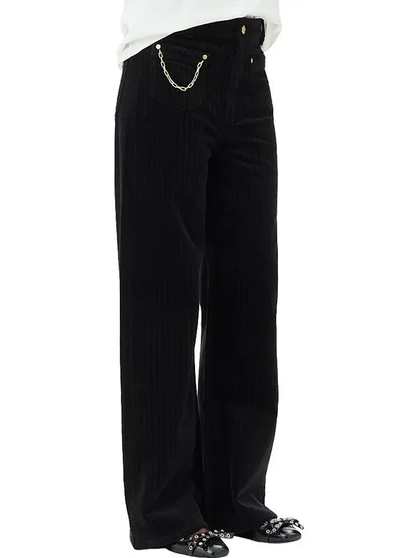 GANNI Magny Corduroy Pants - Black