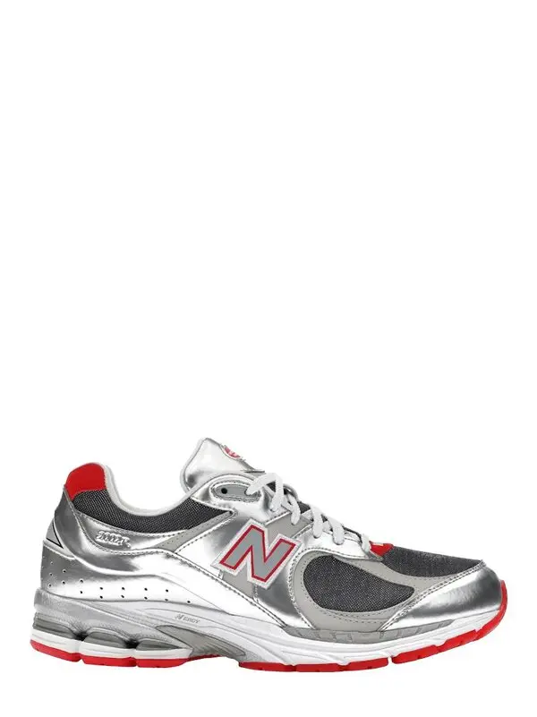 NEW BALANCE 2002r Dtlr Tinsel Sneakers - Silver/red/white