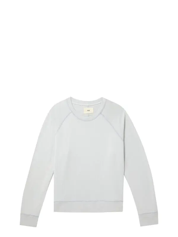 Folk Cotton-blend Jersey Sweatshirt - Gray