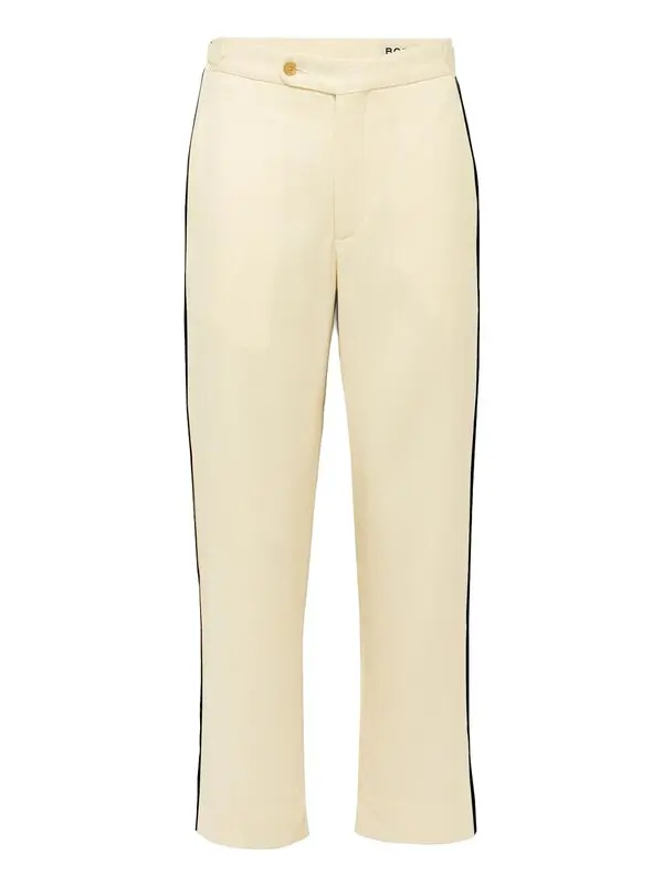 BODE Player Straight-leg Twill Trousers - Neutrals