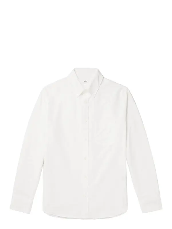 Mr P. Button-down Collar Organic Cotton Oxford Shirt - White