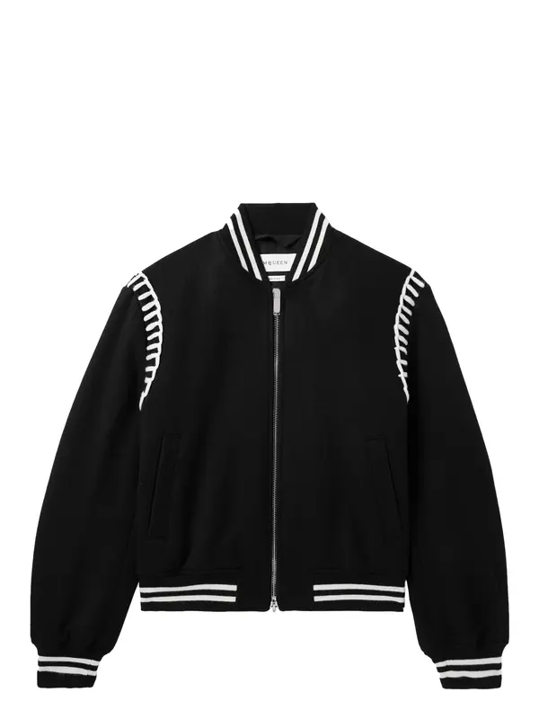 Alexander McQueen - Embroidered Wool Bomber Jacket