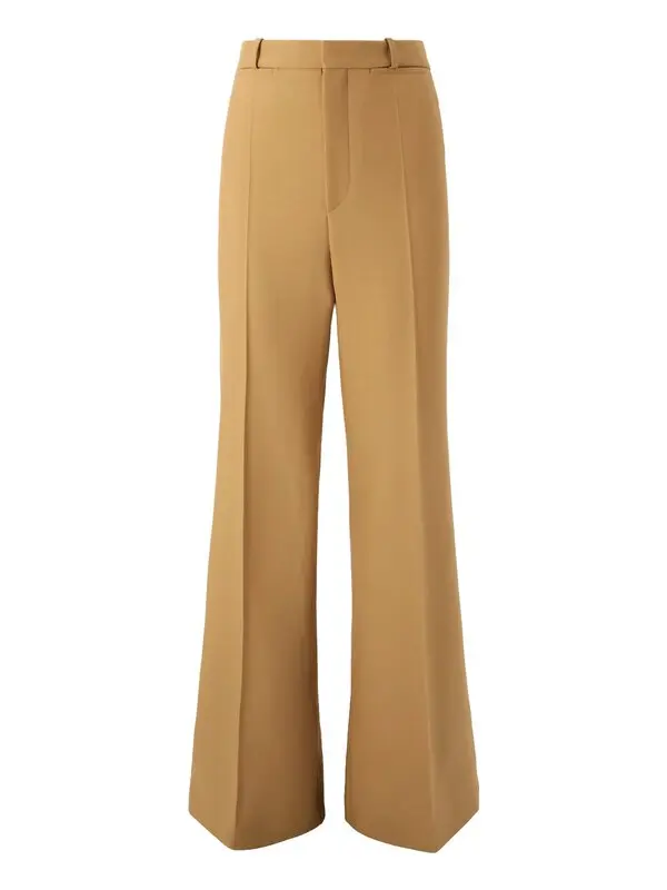 Chloé Wool Straight-leg Pants - Brown