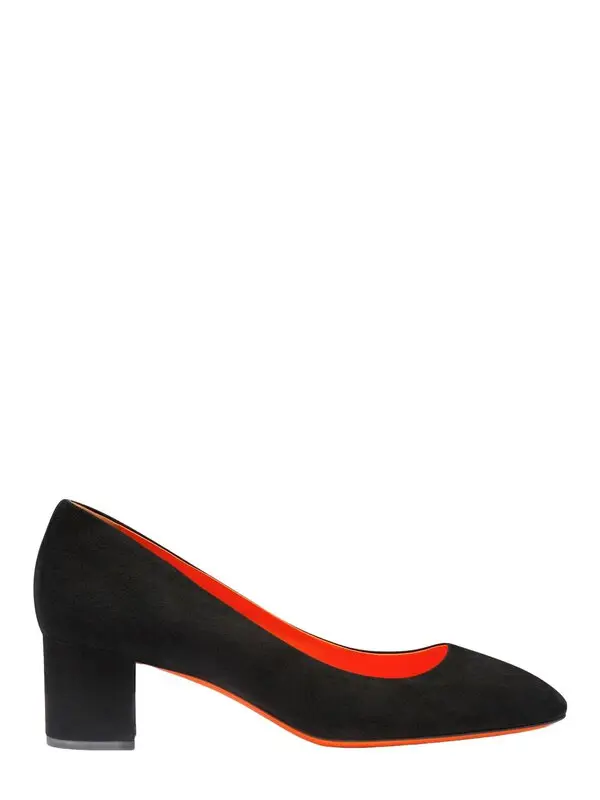 Santoni Suede Low-heel Pumps - Black