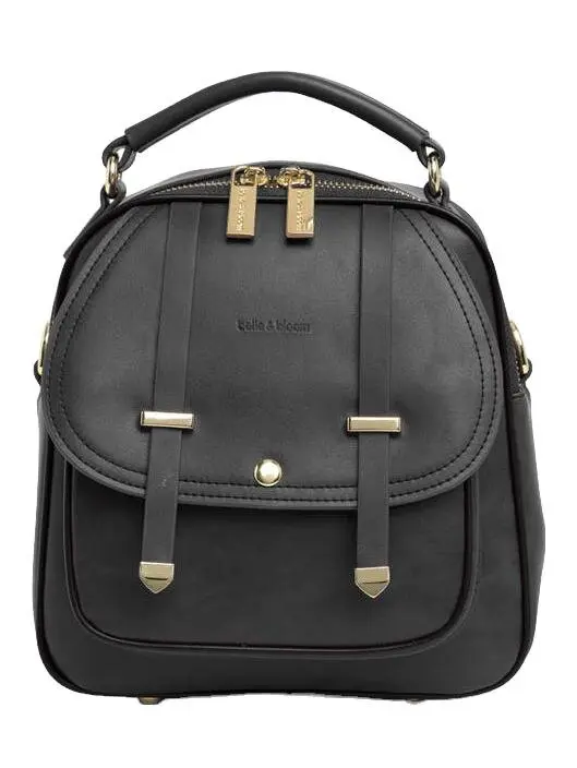 BELLE & BLOOM Camila Leather Backpack - Black