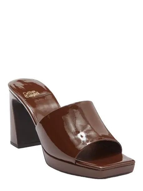 Jeffrey Campbell Dress Code Sandal - Dark Brown Patent