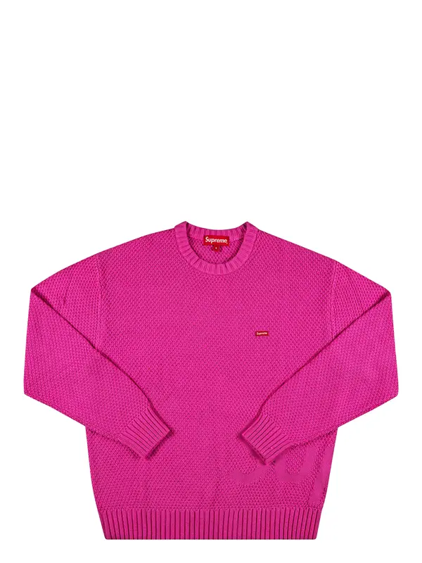 Supreme Textured Small Box Sweater - Pink