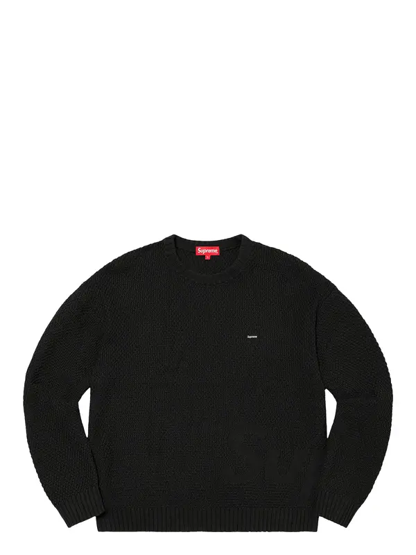 Supreme Textured Small Box Sweater - Black