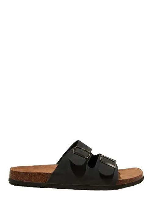 COTTON ON Double Buckle Sandal - Black
