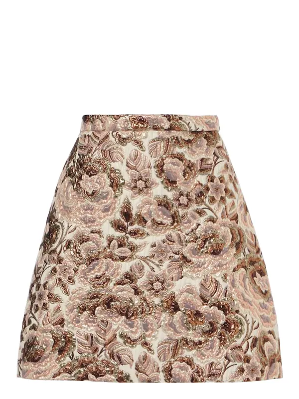 Valentino Garavani Après L'hiver Matelassé Floral Miniskirt - Pink
