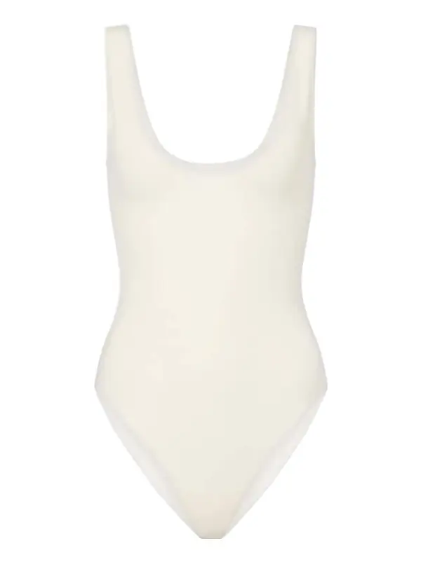 THE ROW Mandie Silk-blend Bodysuit - White