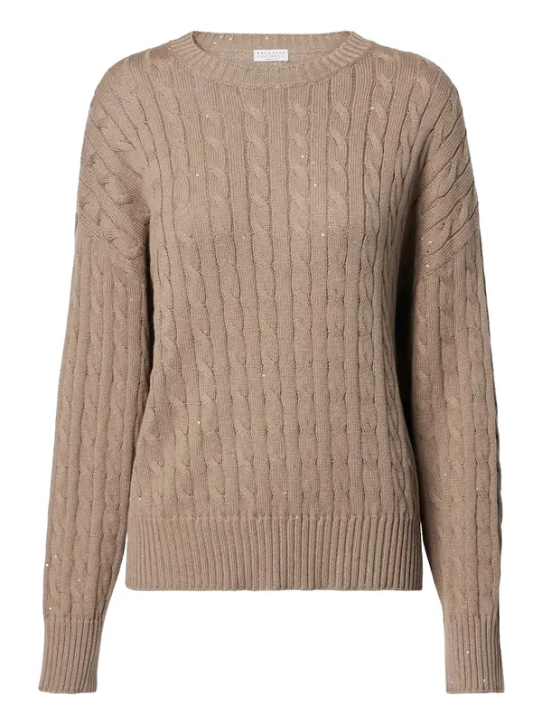 Brunello Cucinelli Cotton-blend Sweater - Brown