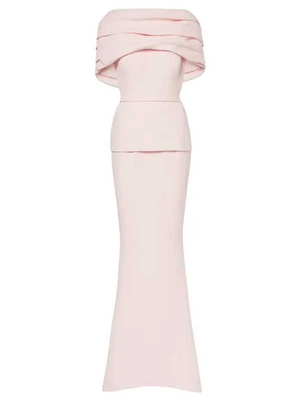 Safiyaa Loura Draped Gown - Pink