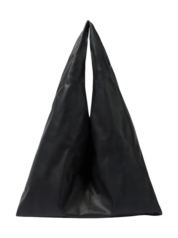 THE ROW Bindle Medium Leather Tote Bag - Black