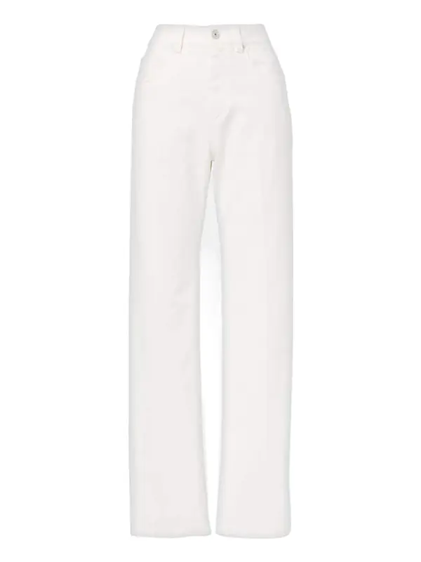 Brunello Cucinelli Mid-rise Wide-leg Jeans - White