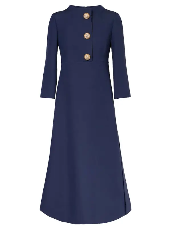 Valentino Garavani Crepe Couture Midi Dress - Blue