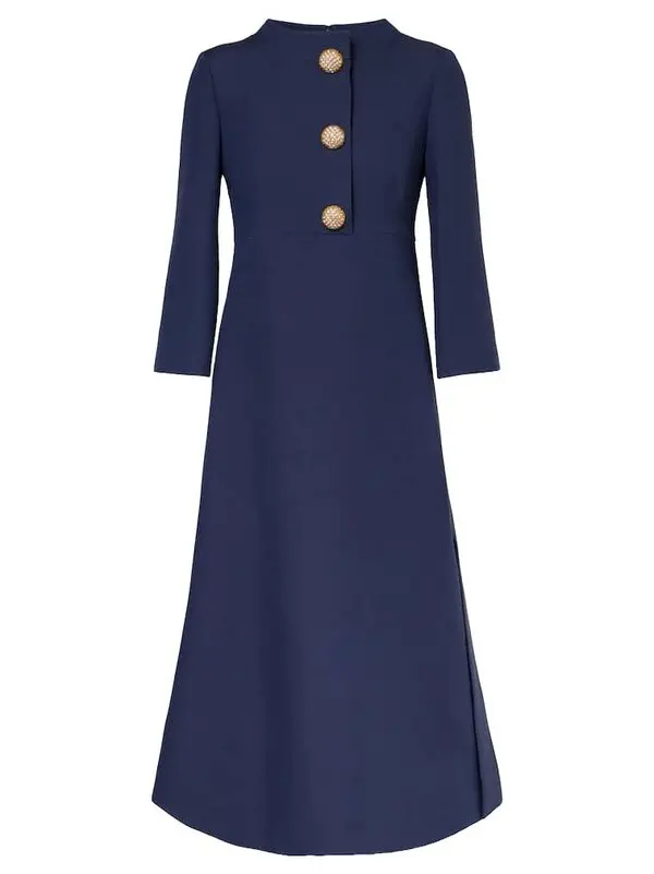 Valentino Garavani Crepe Couture Midi Dress - Blue