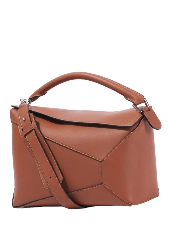 Loewe Puzzle Small Leather Shoulder Bag - Brown