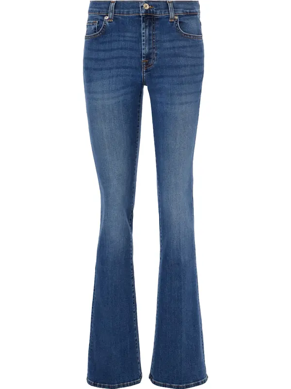 7 For All Mankind Low-rise Bootcut Jeans - Blue