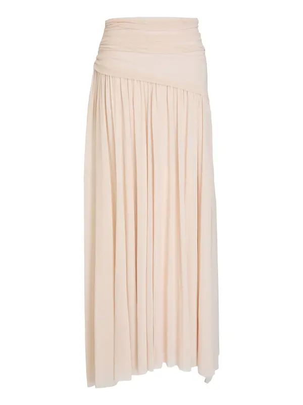 Philosophy Di Lorenzo Serafini Gathered Mesh Midi Skirt - Blush