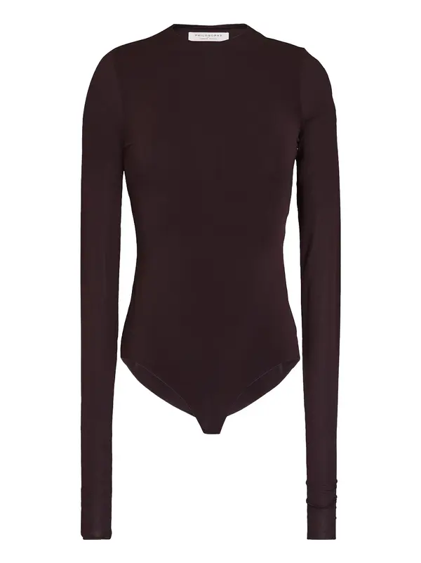 Philosophy Di Lorenzo Serafini Stretch-jersey Bodysuit - Chocolate