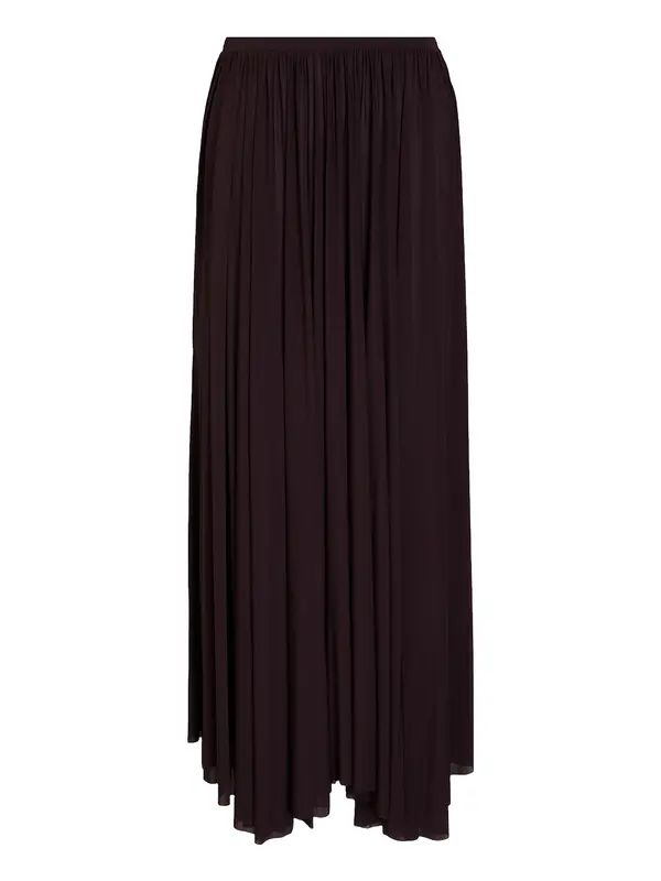 Philosophy Di Lorenzo Serafini Gathered Jersey Midi Skirt - Chocolate