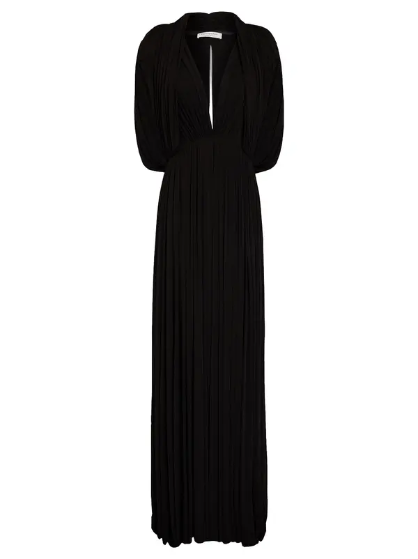 Philosophy Di Lorenzo Serafini Draped Jersey Maxi Dress - Black