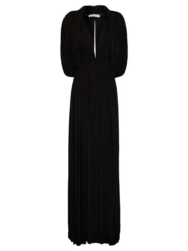 Philosophy Di Lorenzo Serafini Draped Jersey Maxi Dress - Black