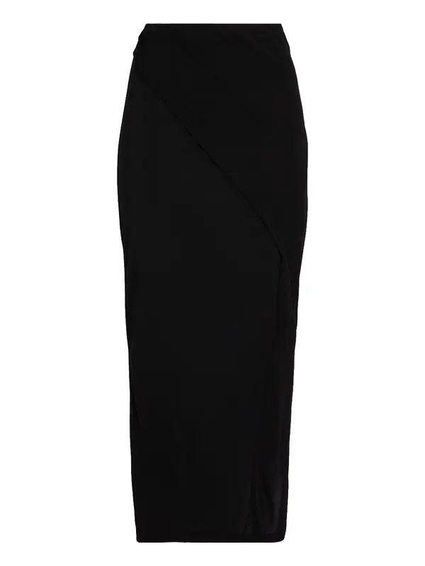 Diane Von Furstenberg Archer Wrap-effect Jersey Midi Skirt - Black