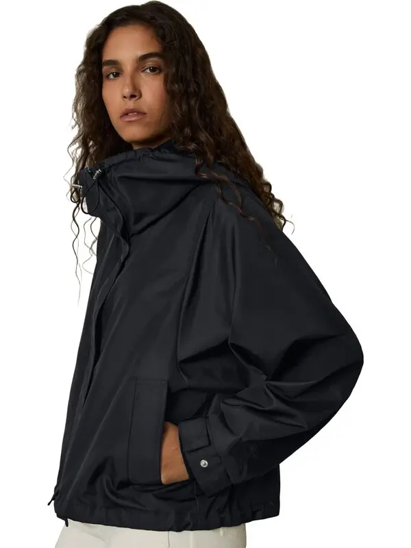 REISS Rhea Water-repellent Hooded Jacket - Navy