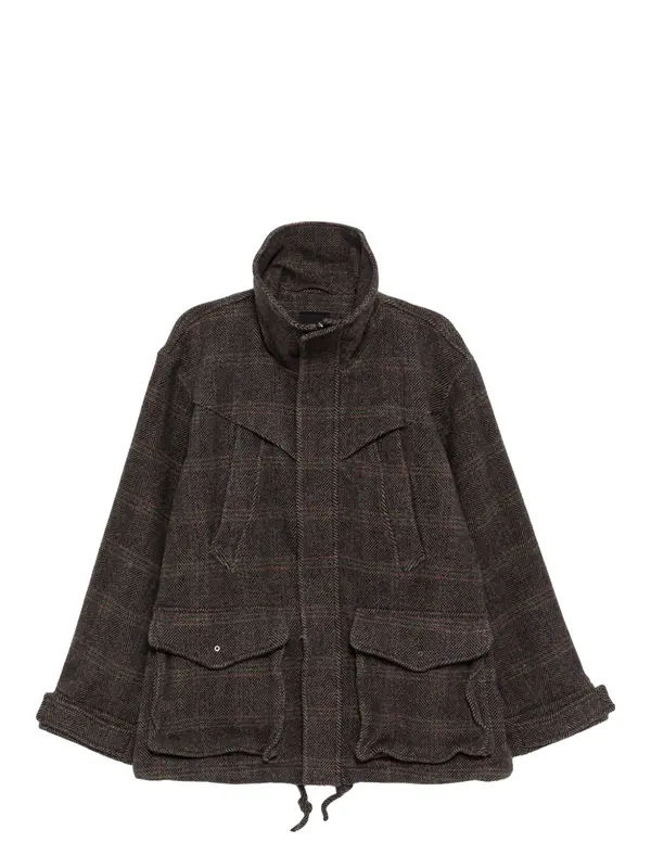 JNBY Drawstring-waist Checked Jacket - Grey