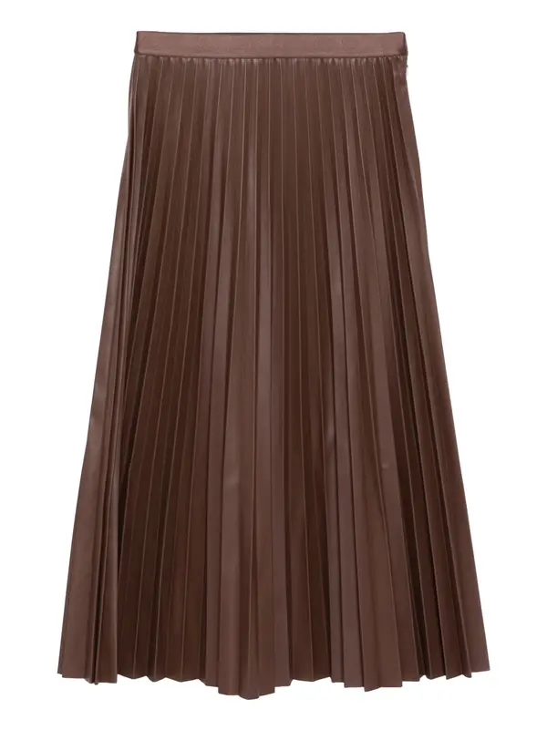 JNBY Pleated Midi Skirt - Brown