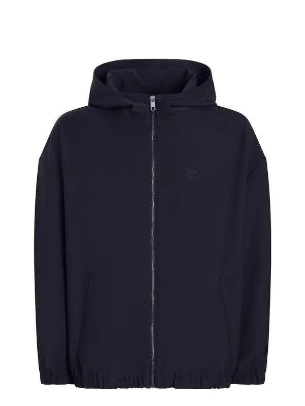Dolce & Gabbana Logo-plaque Hooded Jacket - Blue