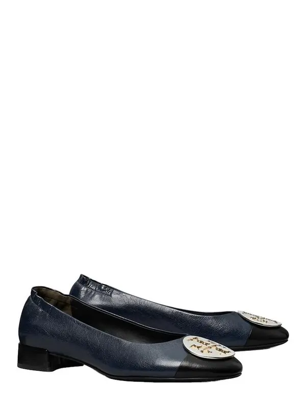 Tory Burch Claire Heeled Ballet Flats - New Navy/perfect Black
