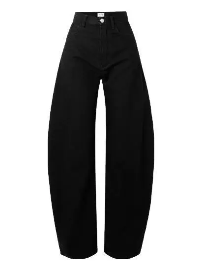 Alaïa High-rise Barrel-leg Jeans - Black