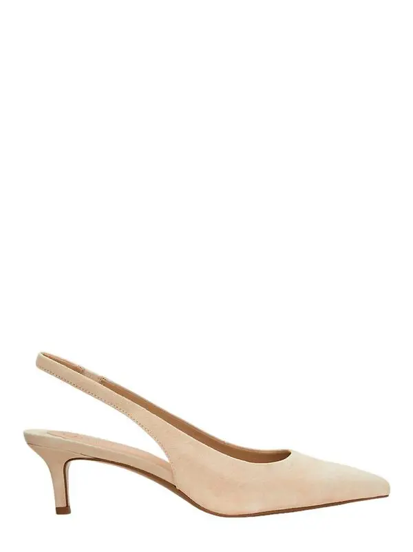 Ralph Lauren Lolah Ii Suede Slingback Pumps - Sand Dune