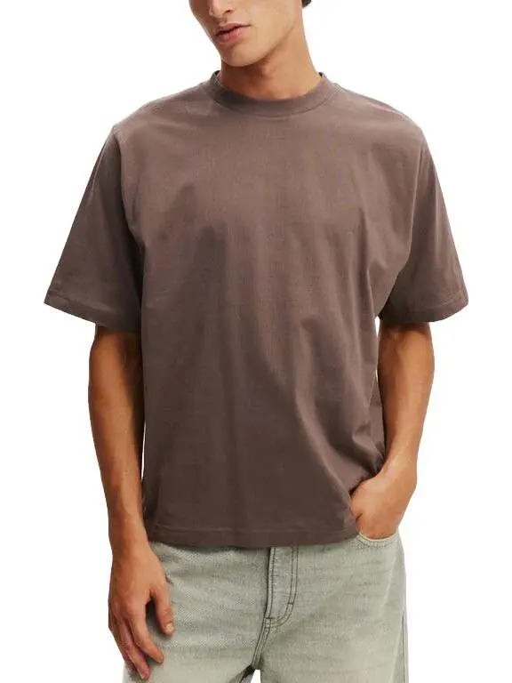 COTTON ON Cropped Fit T-shirt - Washed Chocolate