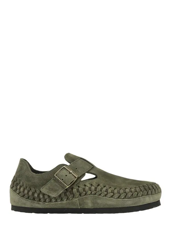 BIRKENSTOCK London Braided Shearling - Olive Night