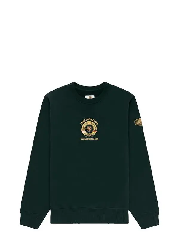 Aimé Leon Dore X Porsche 993 Turbo Crewneck Sweatshirt - Pine Grove