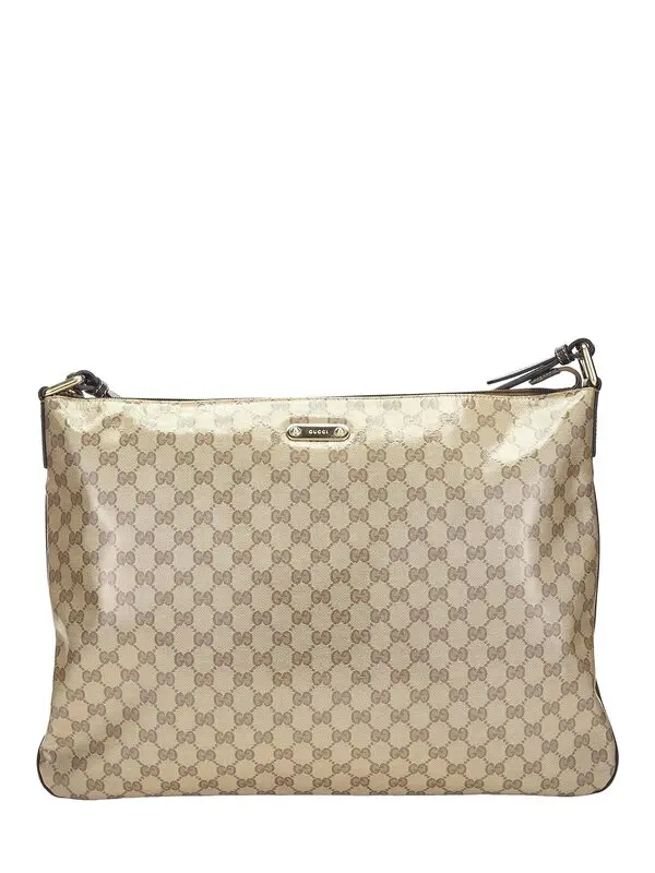 Gucci Gg Crystal Messenger Bag - Brown
