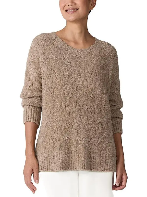 Eileen Fisher Cable Knit Sweater - Biscuit