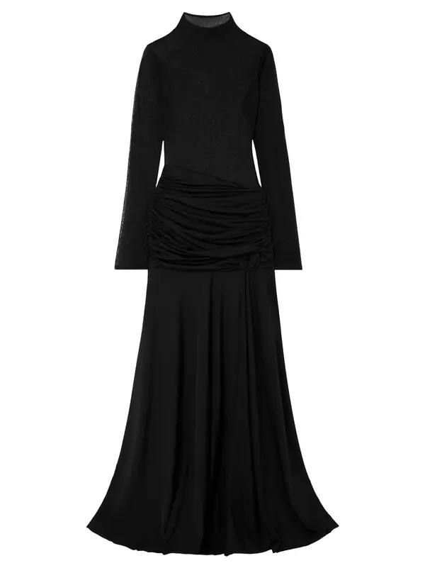 MAYGEL CORONEL Mageia Draped Maxi Dress - Black