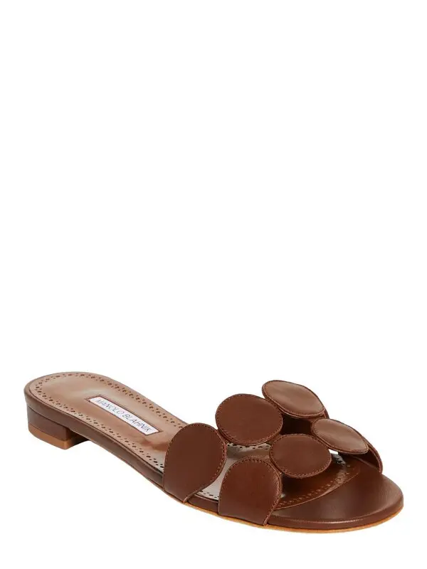 Manolo Blahnik Haribal Slide Sandal - Brown