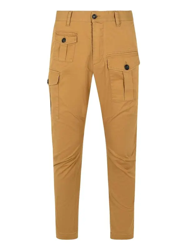 Dsquared2 Cotton Cargo Pants - Beige