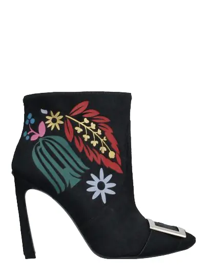 ROGER VIVIER Calfskin Ankle Boots - Black