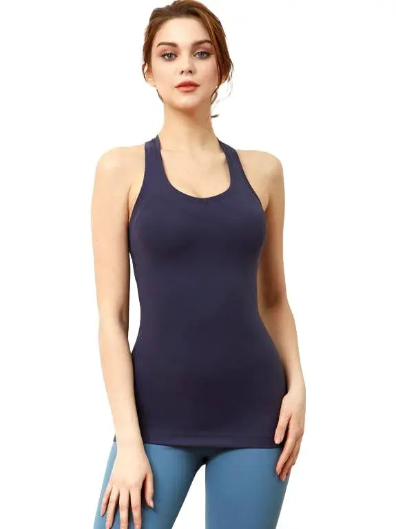 REBODY Primer Racerback Tank Top - Light Navy