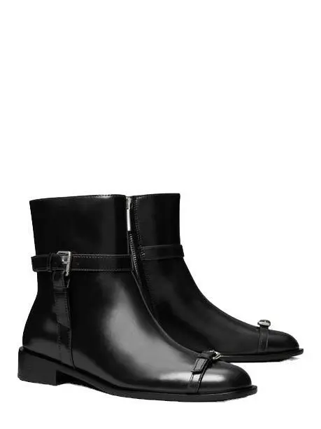 Tory Burch Runway Buckle Bootie - Perfect Black