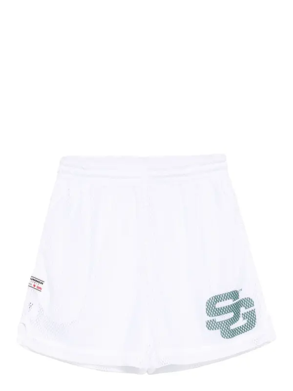 SUMMER GAMES Logo-print Track Shorts - White